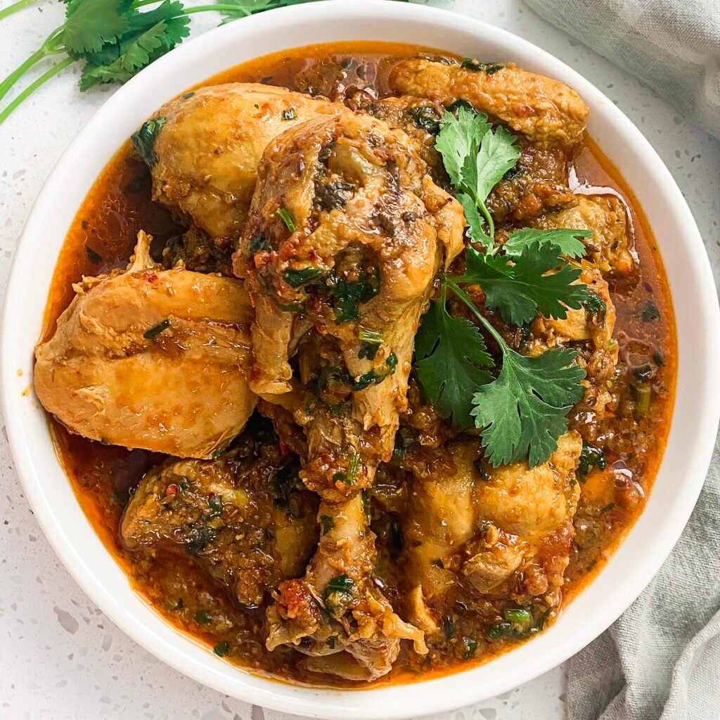 Hariyali Jeera Chicken - A Quick 10 Minute Recipe - The Curry Mommy